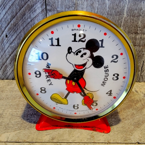 Disney | Other | Vintage Bradley Disney Mickey Mouse Animated Alarm ...